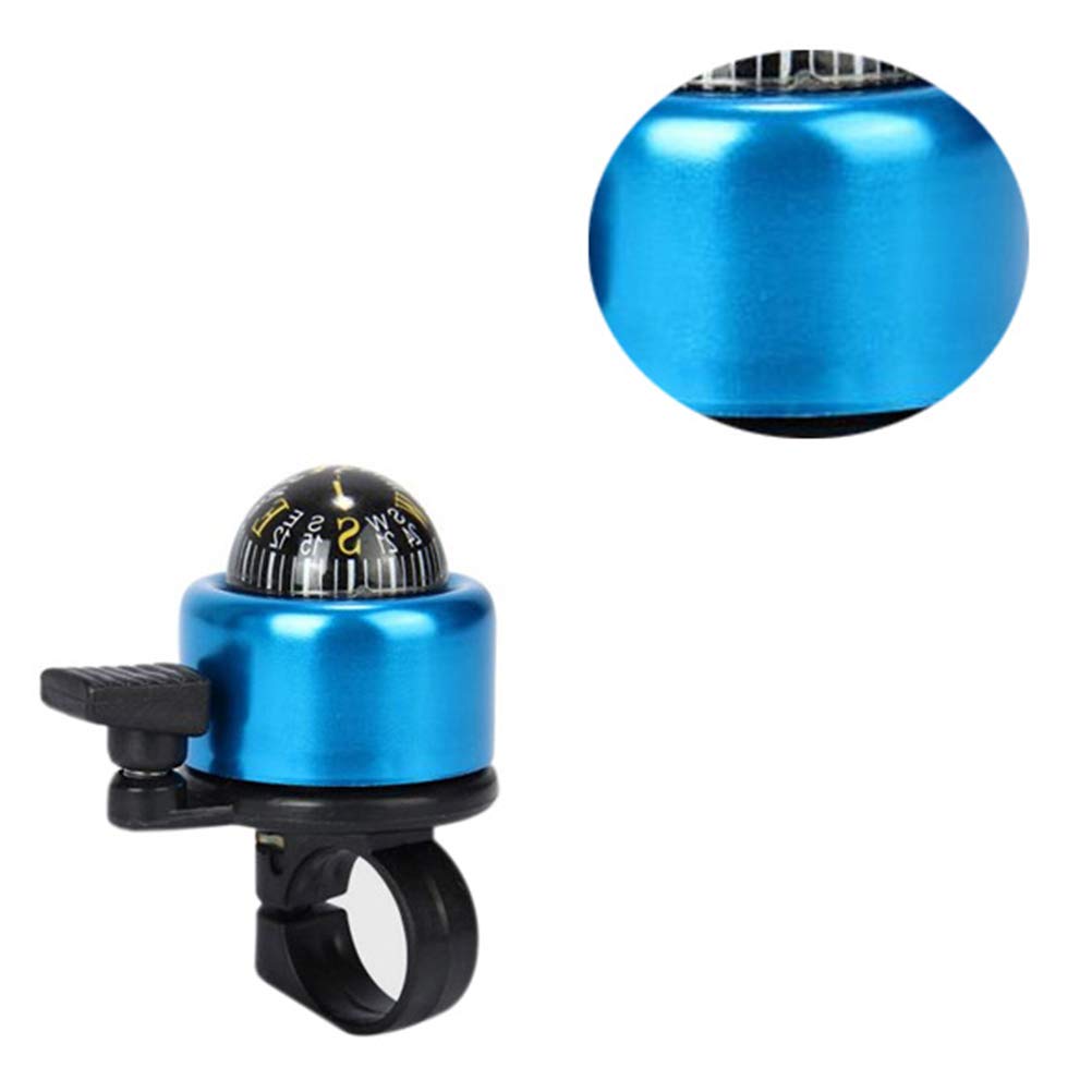LIOOBO Bicycle Bell Horn with Compass Kids Bike Bell Ringer Bicycle Accessories (Blue)