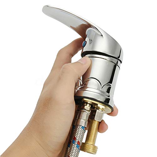 Water Faucet Set, Zinc Alloy Salon Shampoo Bowl Faucet and Sprayer Kit with Spray Hose, Home Durable Salon Spa Hot Cold Mixer Shower Shampoo Bowl Replacement Part Set