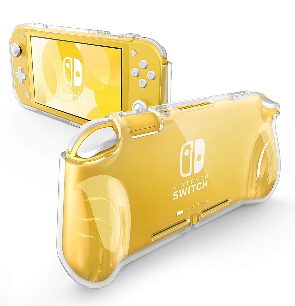 Mumba Compatible with Switch Lite, [Thunderbolt Series] Protective Clear Cover with TPU Grip (Yellow)
