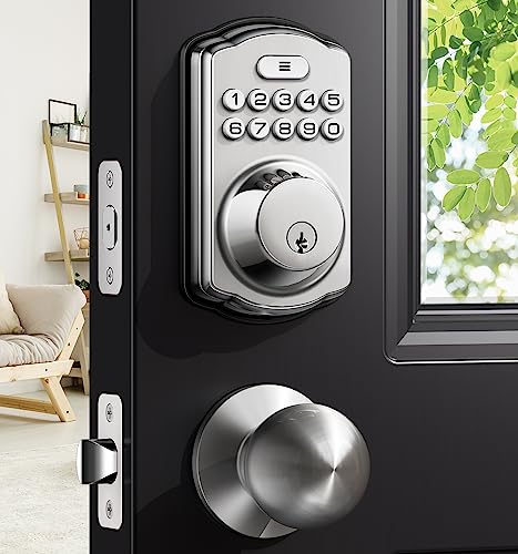 Veise KS02D and KS01C Door Lock with Handle Set Bundle