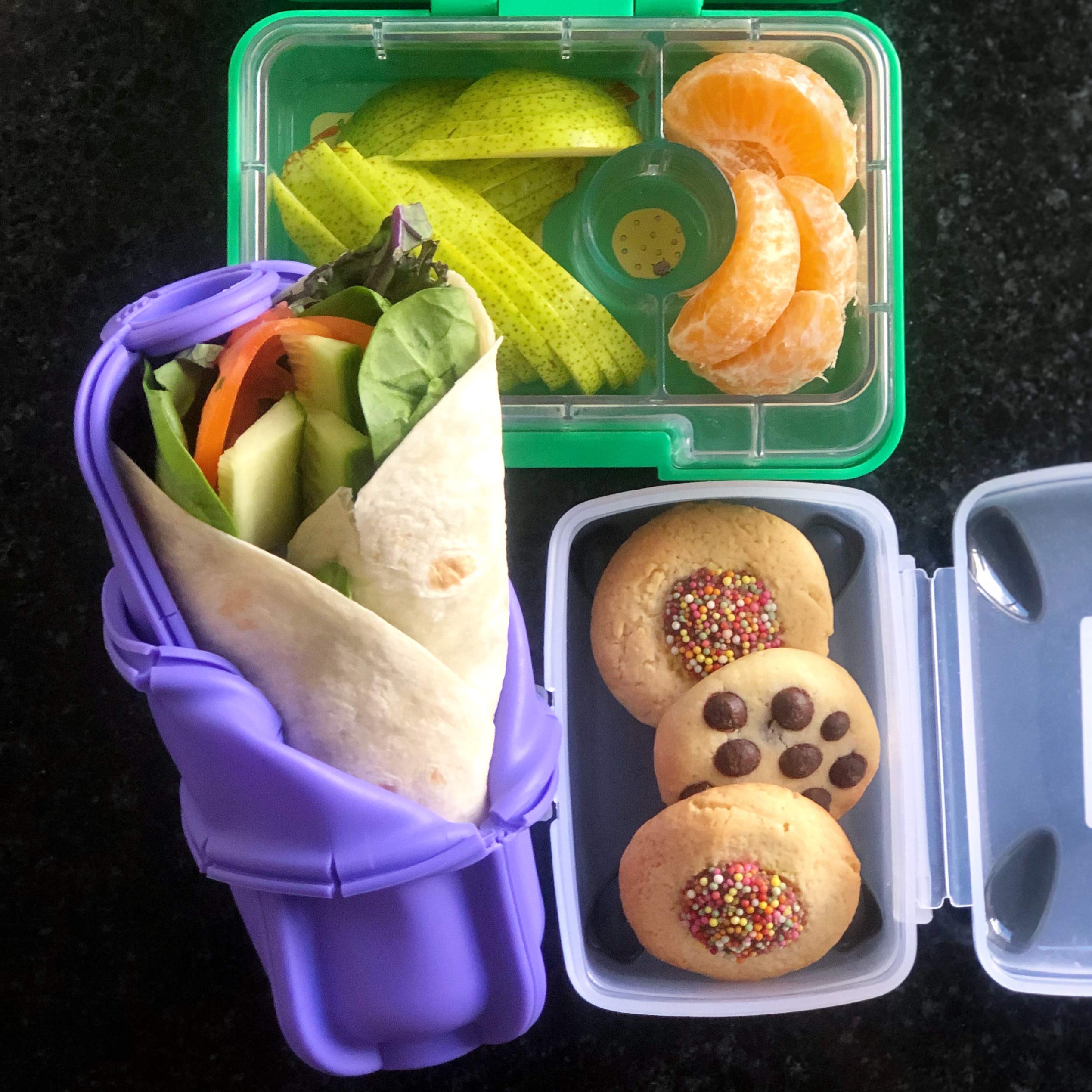 Purple Wrap'd Reusable Silicone Lunch Burrito Flatbread Wrap Holder Container Alternative to Beeswax Wraps Cling Wrap