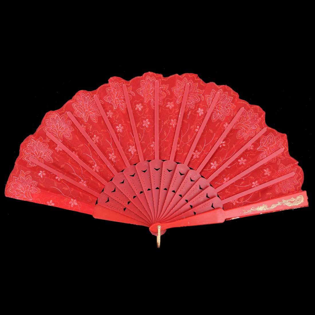 Qtqgoitem Polyester Flower Printed Show Dance Classical Style Foldable Cooling Hand Fan Red (model: 69a 205 6a8 0b5 e20)