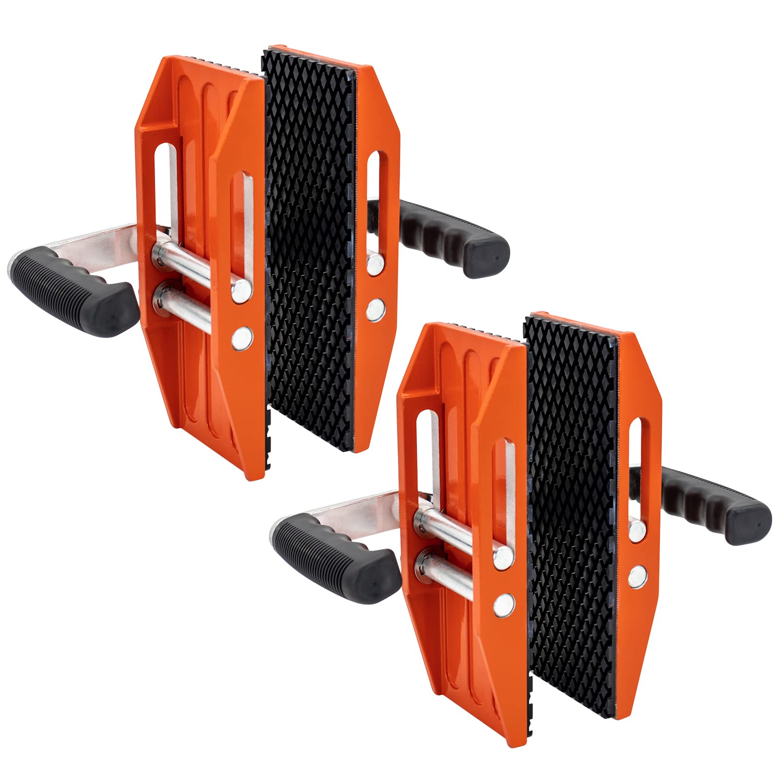 SDRTOP 2 PACK Double Handed Stone Carrying Clamps Granite Panel Carriers Lifting Tools 660lbs Transporting Heavy Duty Carry Clamp for Glass Quartz Slabs Marble with Rubber-lined (0-2.36in)