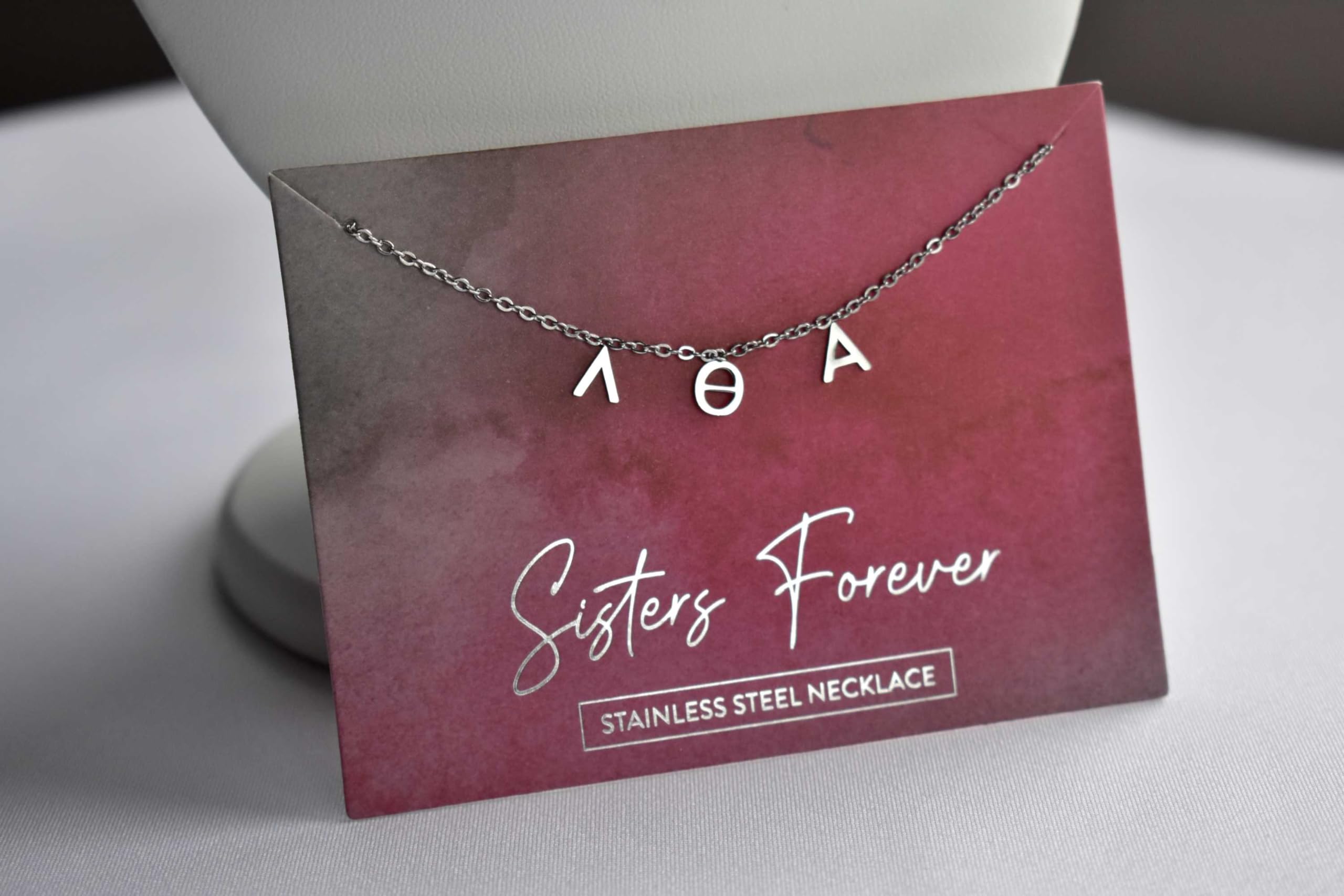 Sorority Shop Lambda Theta Alpha Necklace β LTA Name Necklace, Stainless Steel Sorority Gifts Necklace, Long-Lasting Lambda Theta Alpha Gifts for Women