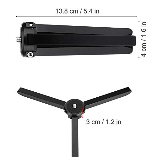 QYSZYG Action Camera Tripod Mini Aluminium Alloy 15KG Heavy Load Folding 1/4'' Screw Tripod Accessory for DJI Zhiyun 5.41.6inch