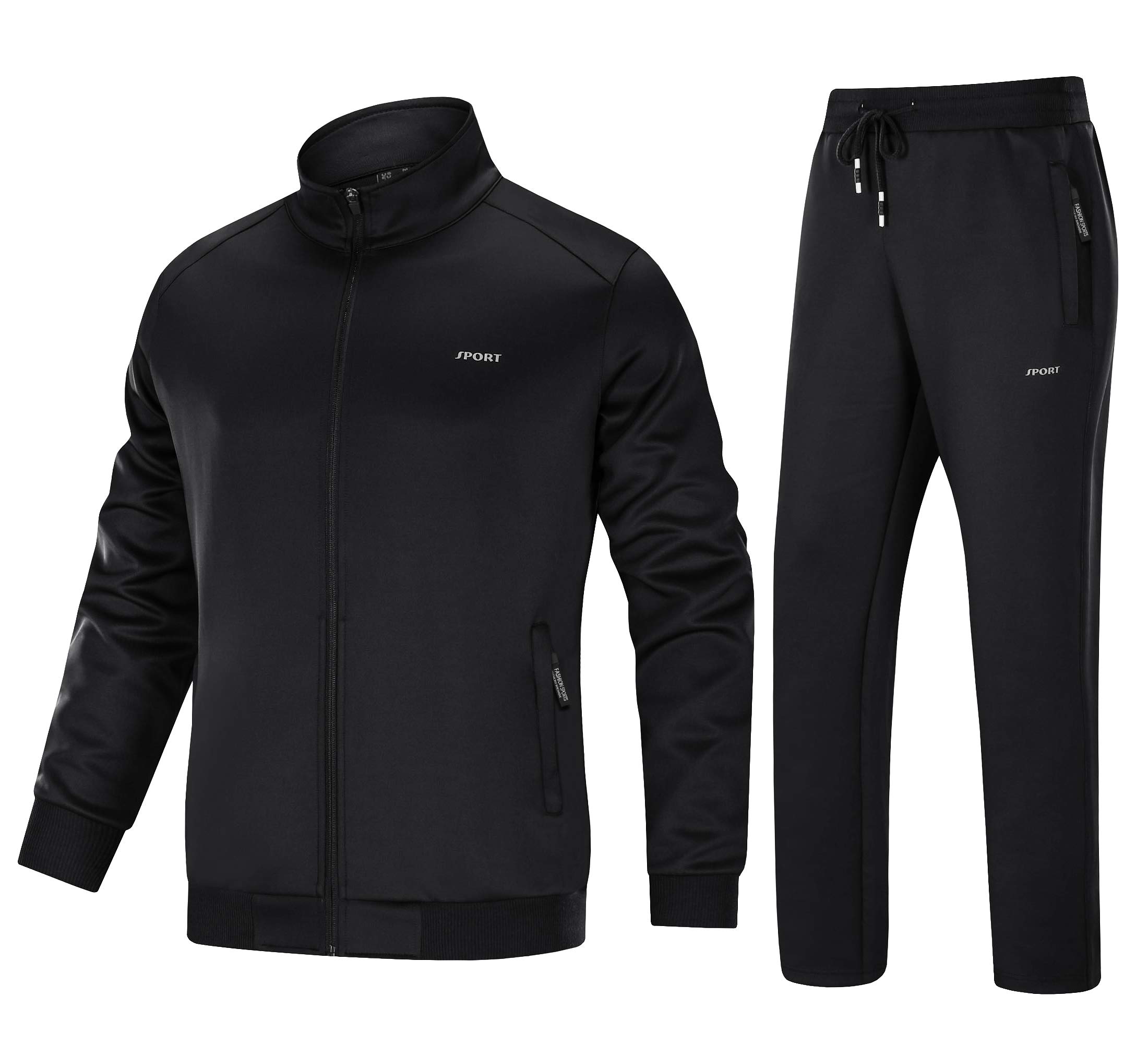 MAGNIVIT Men's Jogging Sets Long Sleeve Running Athletic Sports Set