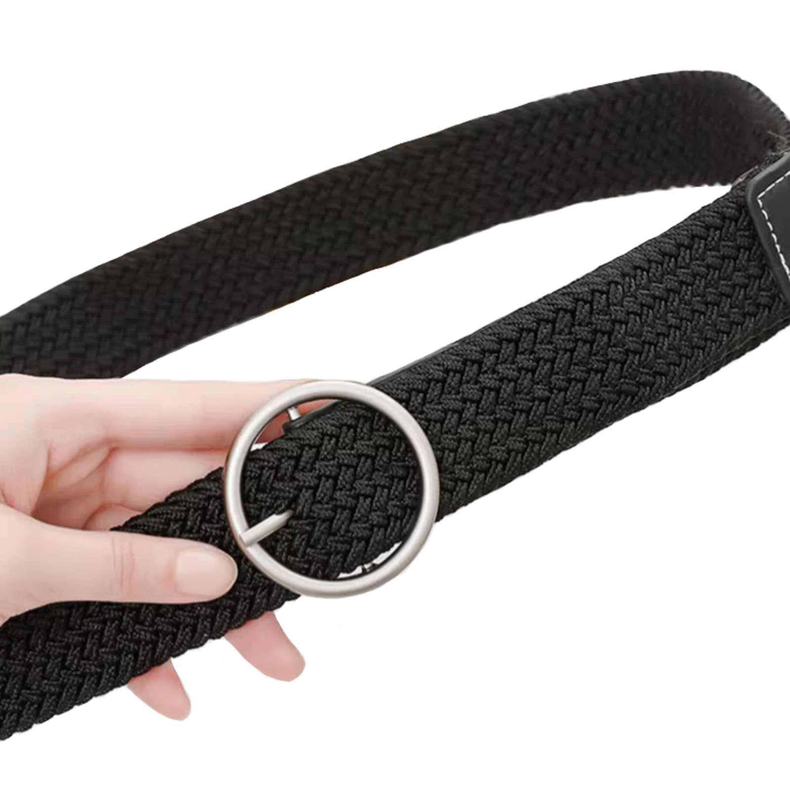 Swtddy 2 Pack Women's Stretch Braided Web Belts Elastic For Jeans Casual Pants Dresses Belt