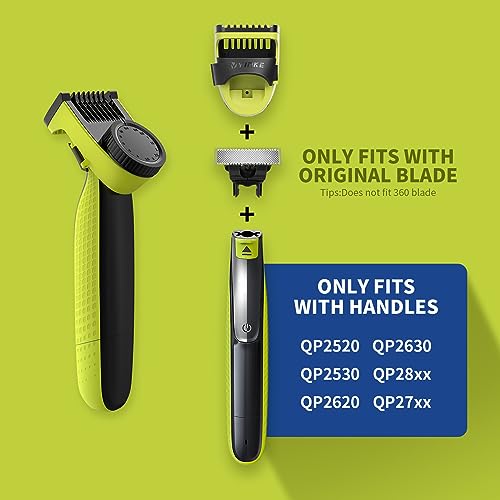 Yinke Guards and Case for One Blade QP2520 QP2630 QP2724 QP2834 Shaver, 14 Adjustable Size Length Precision Comb 0.4-10mm with Body Kit Upgrade Your Oneblade Trimmer