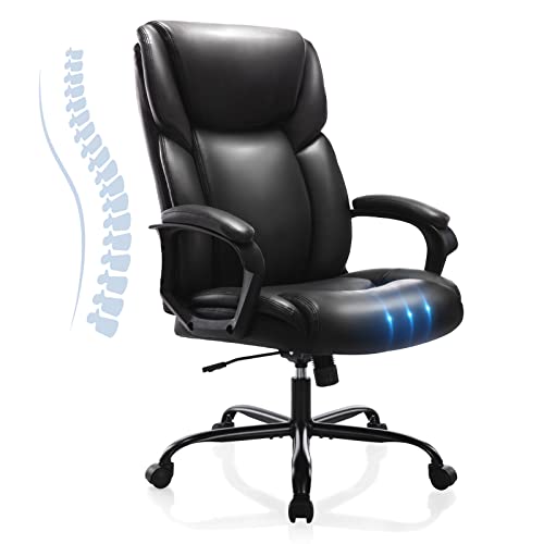 ZUNMOS Office Swivel Task Chair, Dark Black