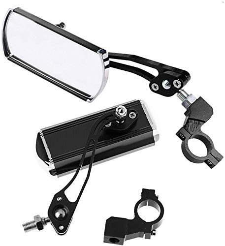 Mountain Bike mirror, 2 Pack Adjustable Handlebar Bicycle Cycling Rear View Glass Mirrors with Wide Angle for Mountain Road Bike Bicycle Electric Motorcycle(Black)