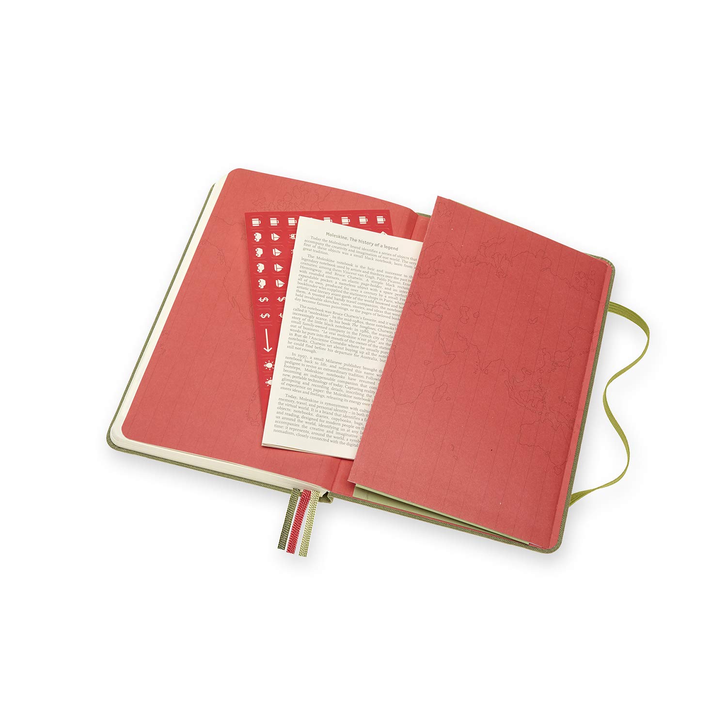 Moleskine Voyageur Notebook, Hard Cover, Medium (4.5" x 7") Elm Green, 208 Pages