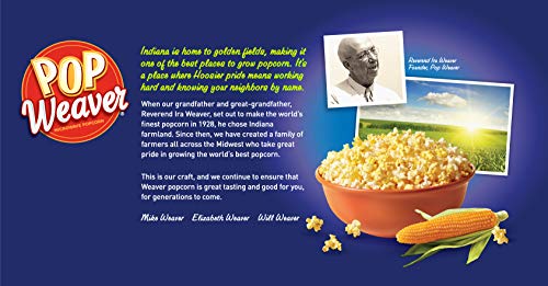 Pop Weaver Microwave Popcorn, Extra Butter, 22 Bags per Box…