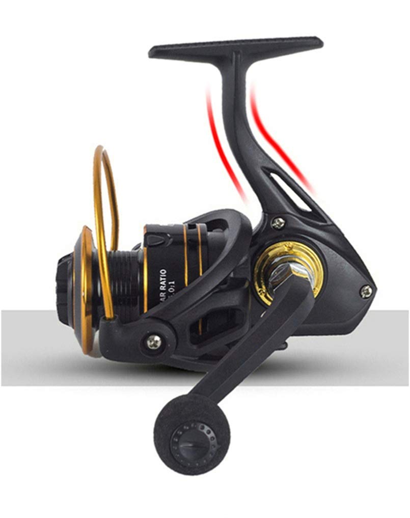 LLJPYX7L Small and Powerful Fishing Reel for Beginners, Fast Super Smooth Fishing Reel, Left/Right Interchangeable Handle, 10BB Durable Bearing 4.7:1 Gear Ratio (Size : 4000)