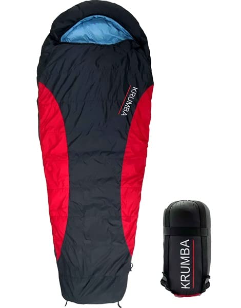 Krumba Down Sleeping Bag,Outdoor Camping Hiking Goose Down 650 Fill Power Water Resistant Sleeping Bag Backpacking,32F Degrees Portable Lightweight Sack Packing Sleeping Bag