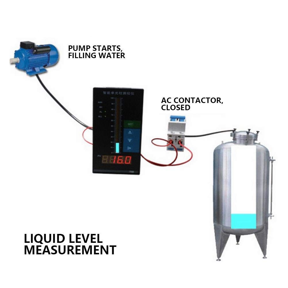 Level Meter Sensor Water Depth Level Display Meter Intelligent Pressure Controller Light Column Display 4-20MA Level Transmitter Liquid