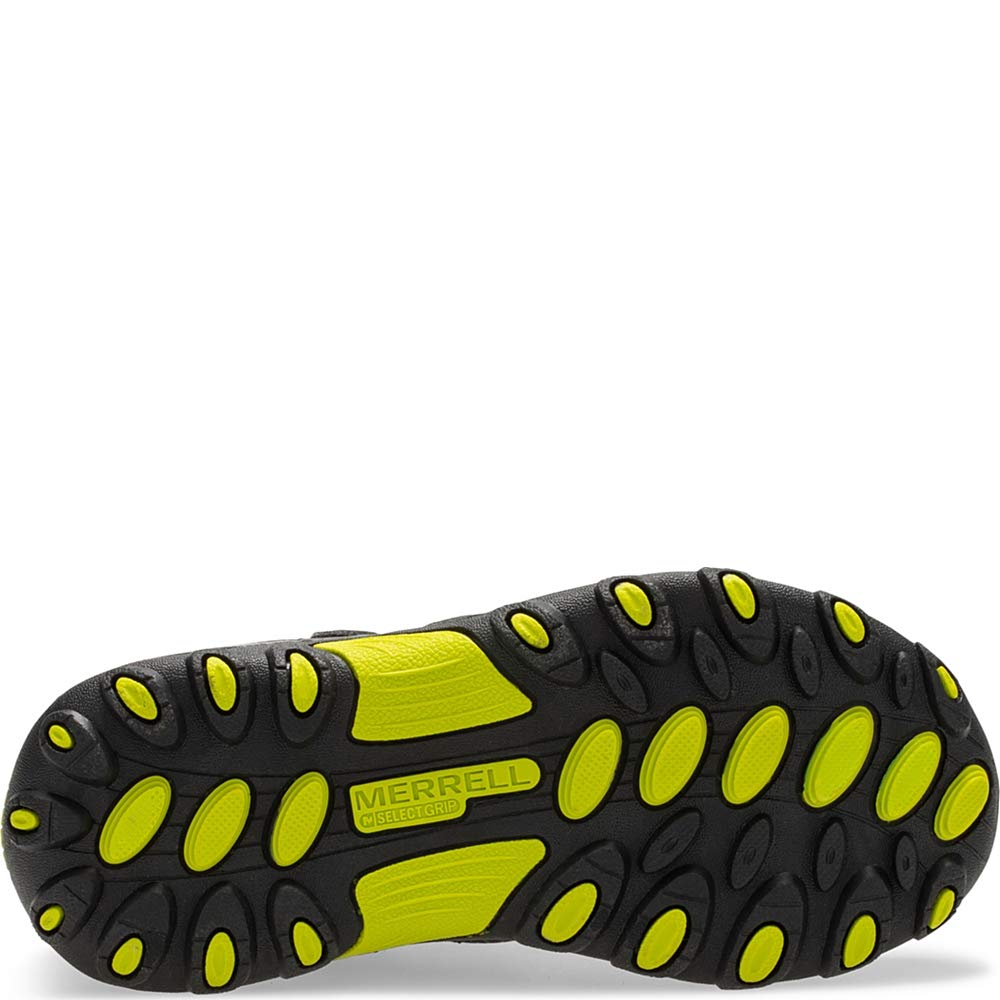 Merrell Boys' Trail Chaser Hiking Sneaker, Black/Blue, 4.5 Wide Big Kid
