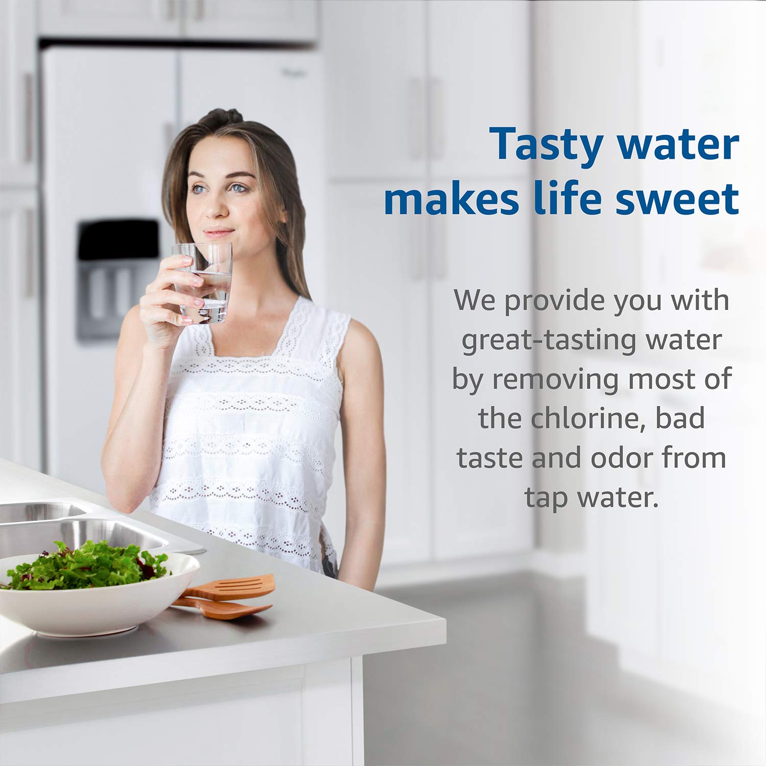 Waterdrop 3US-AF01 Undersink Water Filter, Replacement for FiltreteĀ® 3US-AF01, 3US-AS01, Aqua-Pure AP Easy C-CS-FF, WHCF-SRC, WHCF-SUFC, WHCF-SUF, NSF/ANSI 42 Certified, Pack of 1