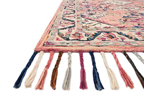 Loloi II Elka Collection ELK-04 Pink/Multi 5'-0" x 7'-6" Area Rug