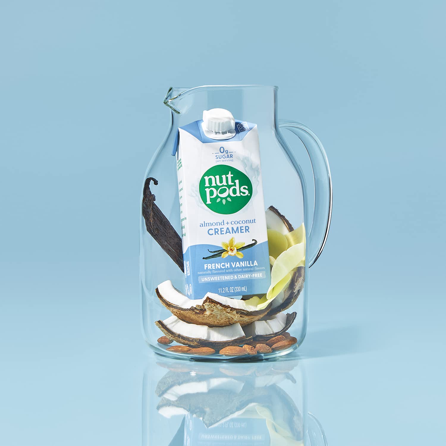nutpods French Vanilla Creamer - Unsweetened Non Dairy Made from Almonds and Coconuts - Keto Creamer, Whole30, Gluten Free, Non-GMO, Vegan, Sugar Free, Kosher (4-Pack)