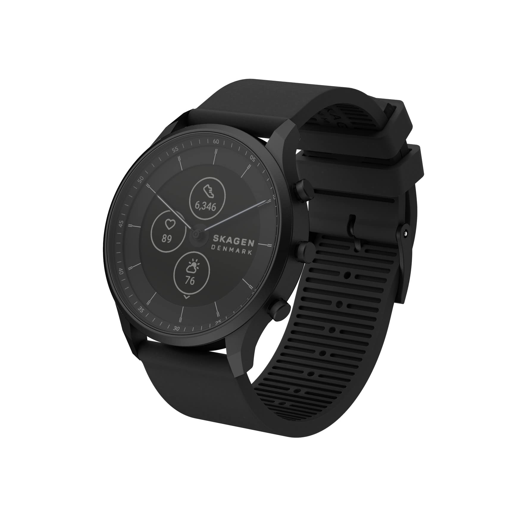 Skagen Jorn 42mm Gen 6 Midnight Silicone Hybrid Smartwatch (Model: SKT3202)