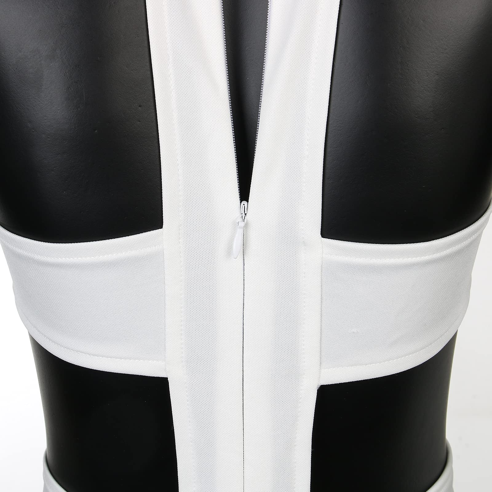LOADREAM Fifth Element Cosplay Leeloo Costume Sexy Lingerie Set Women Futuristic White Strappy Harness Party Bodysuit (Leeloo Costume Set, L)