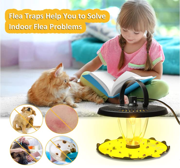 Redeo Flea Trap Refills Discs 8 PCS Sticky Pad Refills 6 Inch Natural Glue Board Replacement for Fleas Bugs, Odorless and Safe for Family and Pets
