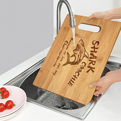 Shark Coochie Charcuterie Board/Shark Coochie Board/Laser Engraved Cutting Board/Funny Charcuterie Board/Valentine Day Cutting Board Gift, Wedding Gift (Board B, 11''×8.5'')
