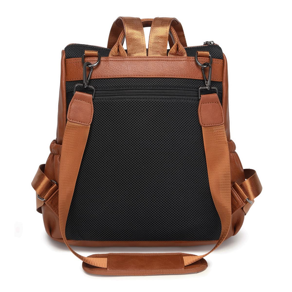 Shaelyka Convertible Backpack Purse for Women, Water-resistant Backpack with Anti-theft Pocket, Brown