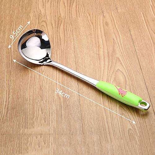 LMMDP 1 Set 6pc Durable Portable Stainless Steel Non-stick Ladle Food Wok Spatula Spoon Kitchen Tools Cooking Utensil Cookware Espatula