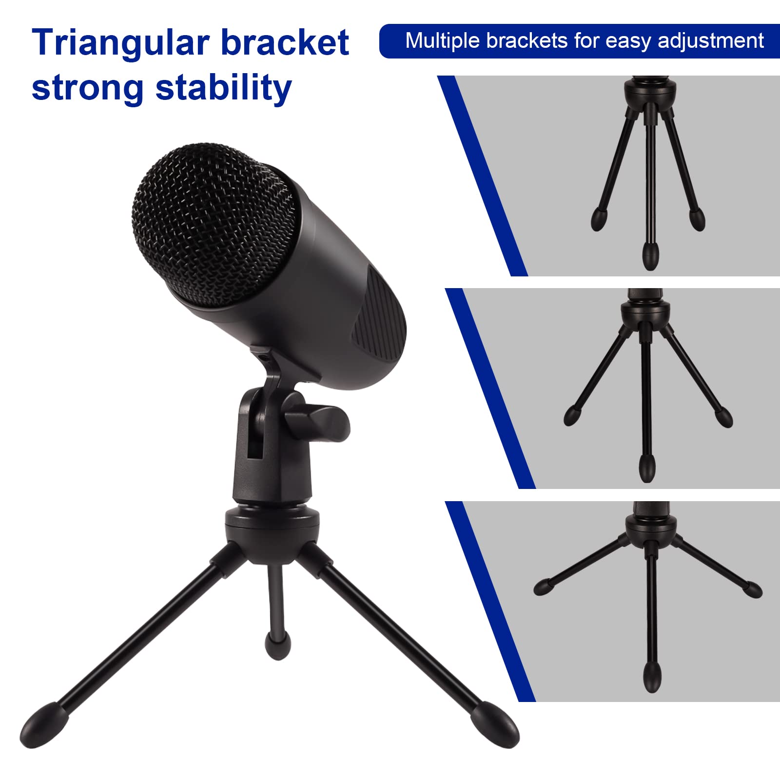 Tonshen USB Podcast Microphone Condenser Microphone for PC and Laptop Podcast Equipment Bundle Gaming Mic Studio Microphone for Singing, Vocal Recording, Streaming Supercardioid Pickup Pattern
