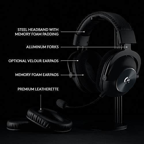 Logitech G PRO X Wireless Lightspeed Gaming Headset with Blue VO!CE Mic Filter Tech, 50 mm PRO-G Drivers, and DTS Headphone:X 2.0 Surround Sound