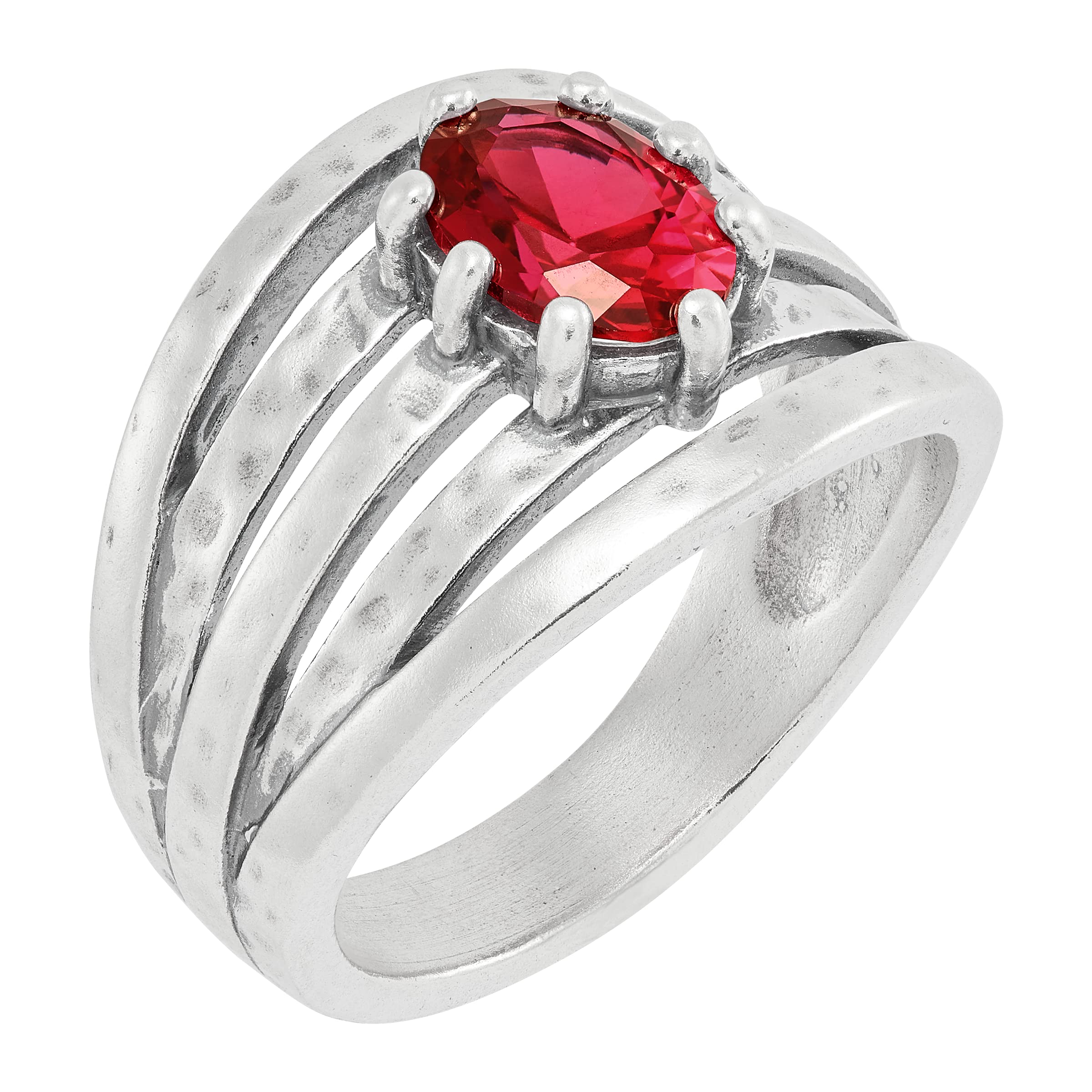 Silpada 'My Favorite' Sterling Silver Lab-Created Ruby Ring, Size 8, Size 8