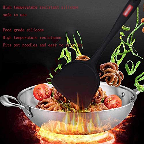 LMMDP 5 Pcs Silicone Utensils Set Non Stick Kitchen Cooking Tools Set Spatula Shovel Heat Insulation Kitchenware