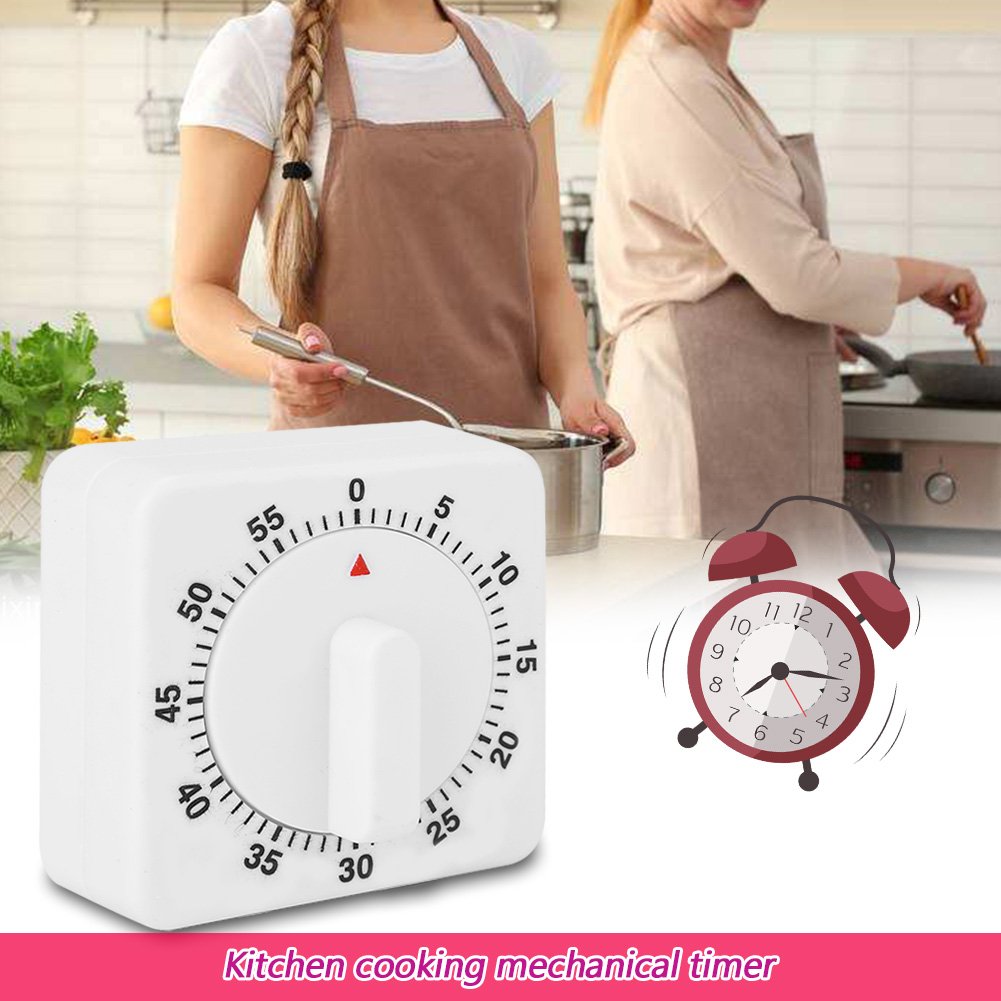 Portable 60 Minutes Count Down Mechanical Timer Baking Kitchen Cooking Tool Food Preparation Home Kitchen Helper