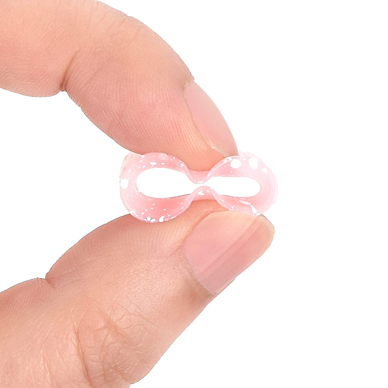 Oyaface 8 PCS Extra Soft Silicone Tunnels with White Spots Piercing Jewerly Gauges Earrings Black White Pink 20mm