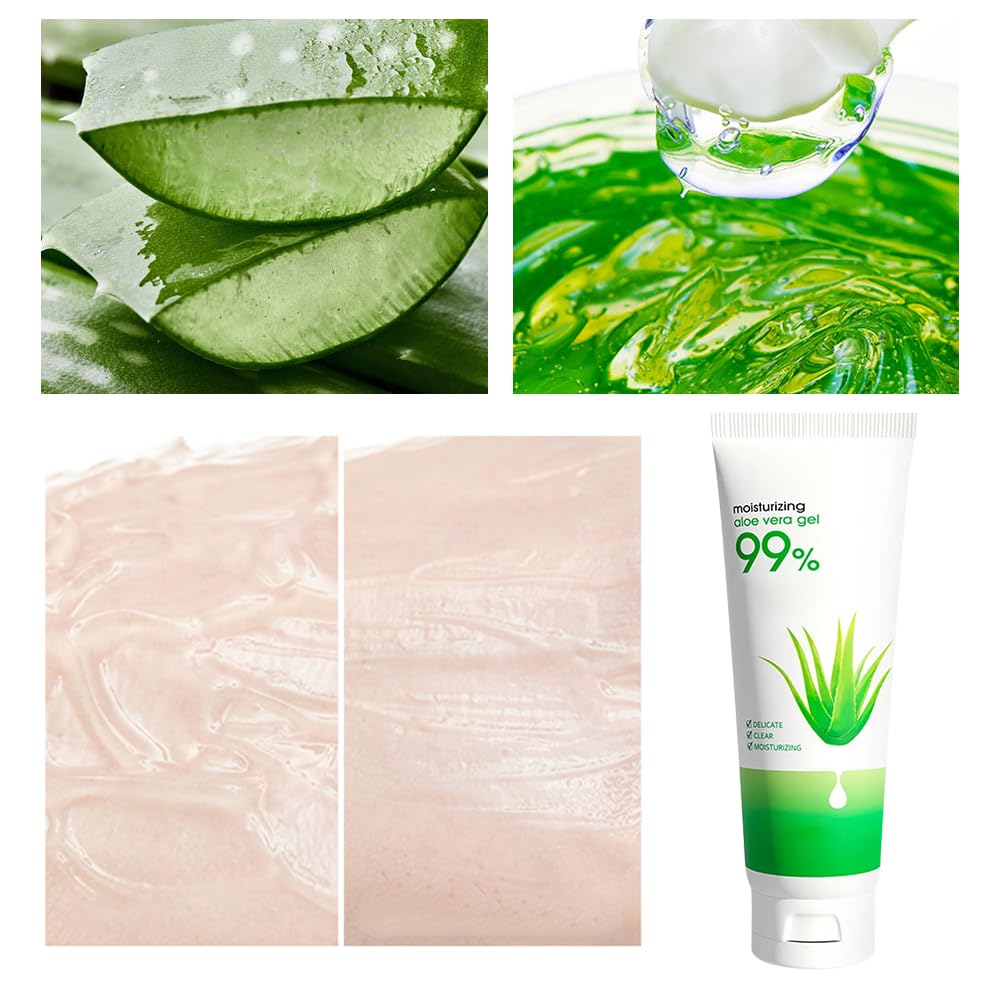 Mroobest Aloe Vera Gel, Aloe Gel 100 Percent Pure Plant, Deeply Hydrating & Repairing, Sunburn & Eczema Relief, Acne, Small Cuts, Suitable for Face, Body
