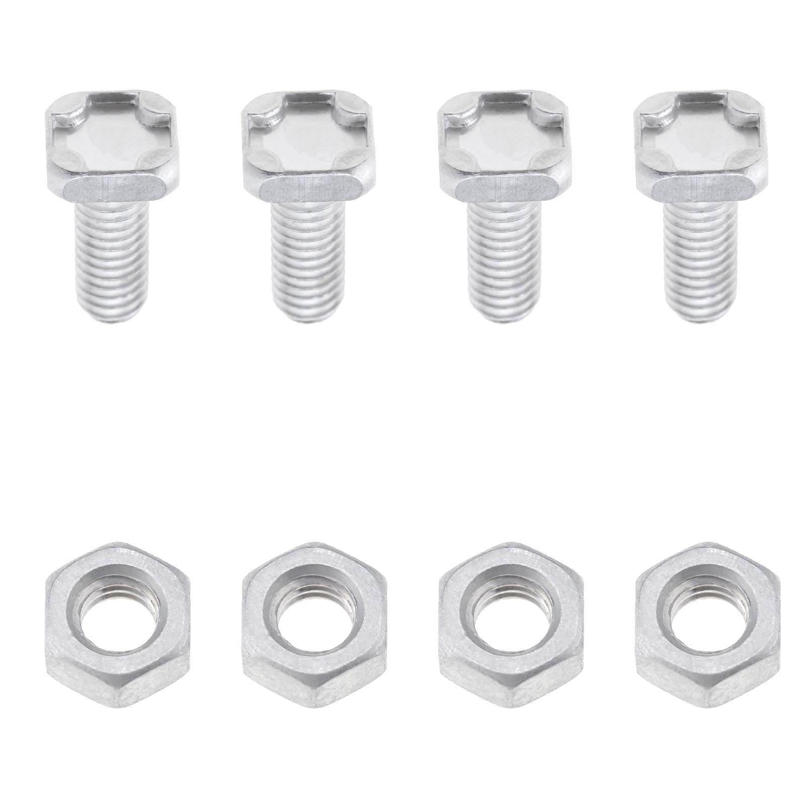 Micro Traders M6 Glazing Bar Bolt Repair Kit, 50pcs Square Head Bolt and 50Pcs Nut for Glasshouse Repair Fixing