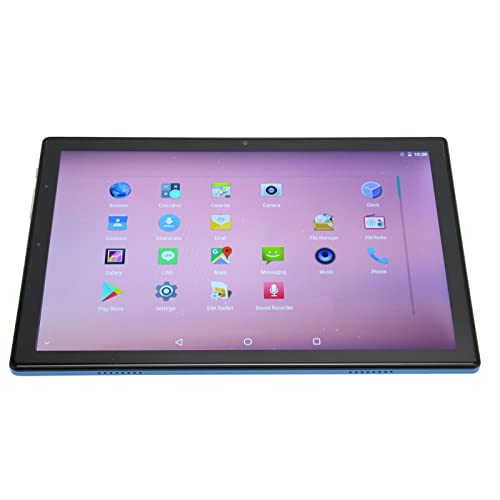 VINGVO 10 Inch Tablet 8 Core CPU Blue HD Tablet 100‑240V IPS HD Large Screen for Travel (US Plug)