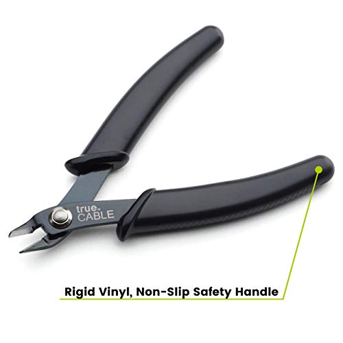 trueCABLE Precision Sharp Flush Cutter, 5โ Side Cutting Pliers, Hardened Carbon Steel Tool, Durable Construction, Cut Wire Up To 16 AWG