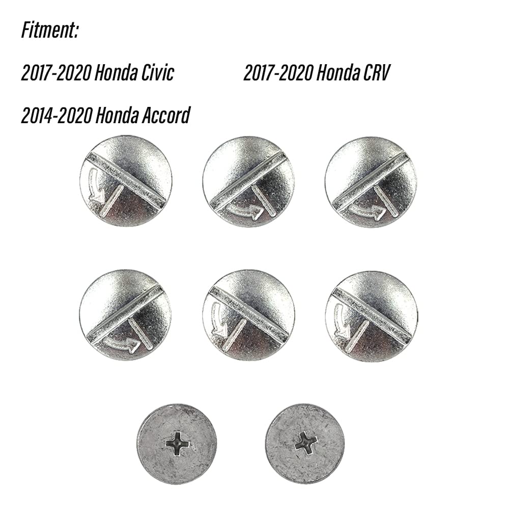 Radiator Engine Access Cover Pin with Lower Cover Bolt Fits for 2017-2020 Honda Civic Honda CRV 2014-2020 Honda Accord Replace 90674-TY2-A01 90674TY2A01 90105-TBA-A00
