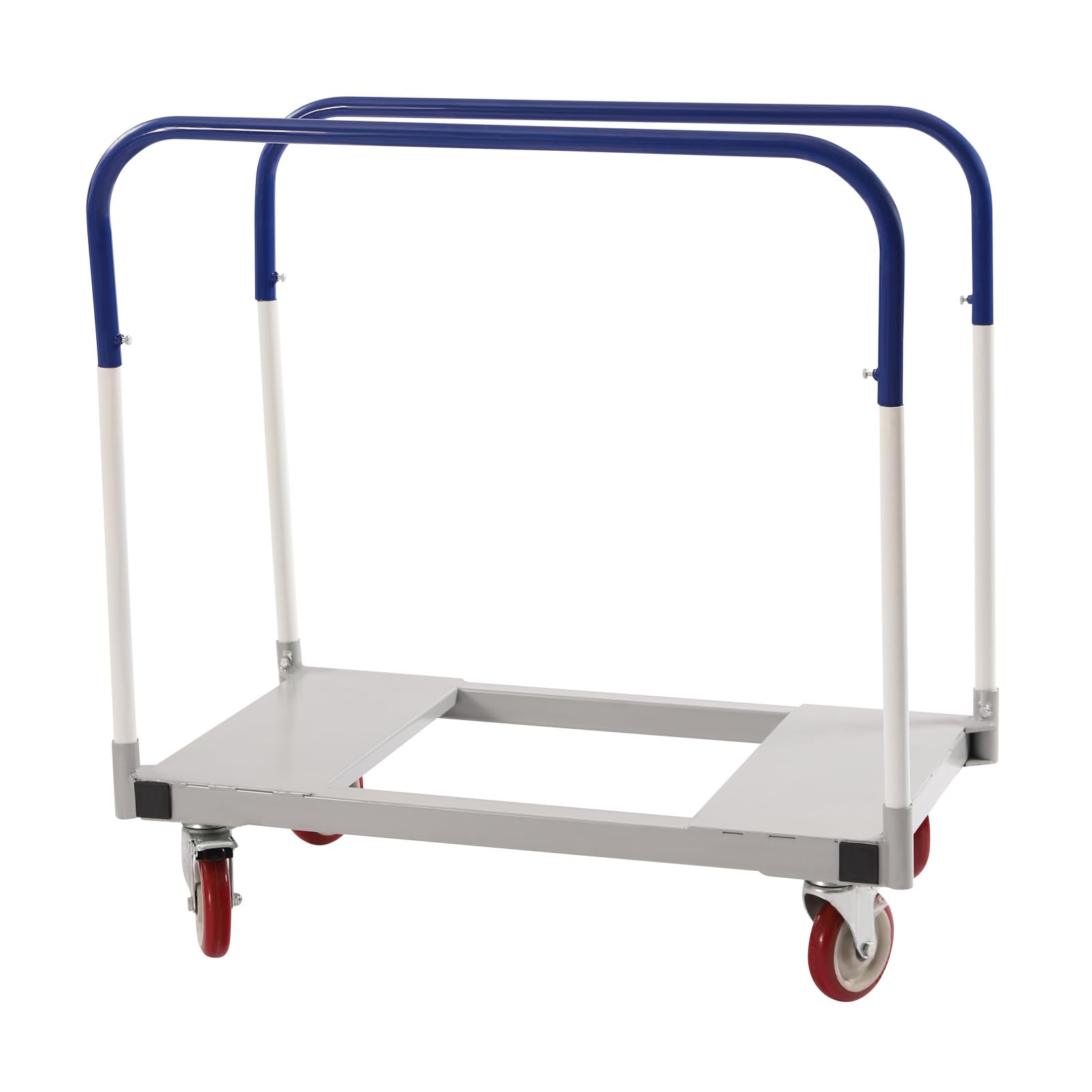 Silencear Steel Frame Panel Truck Cart, Platform Truck Cart with Swivel Casters, Adjustable Panels Heavy Duty Drywall Dolly Cart, 1500 Lbs Load Capacity, 35" x 20" x35"