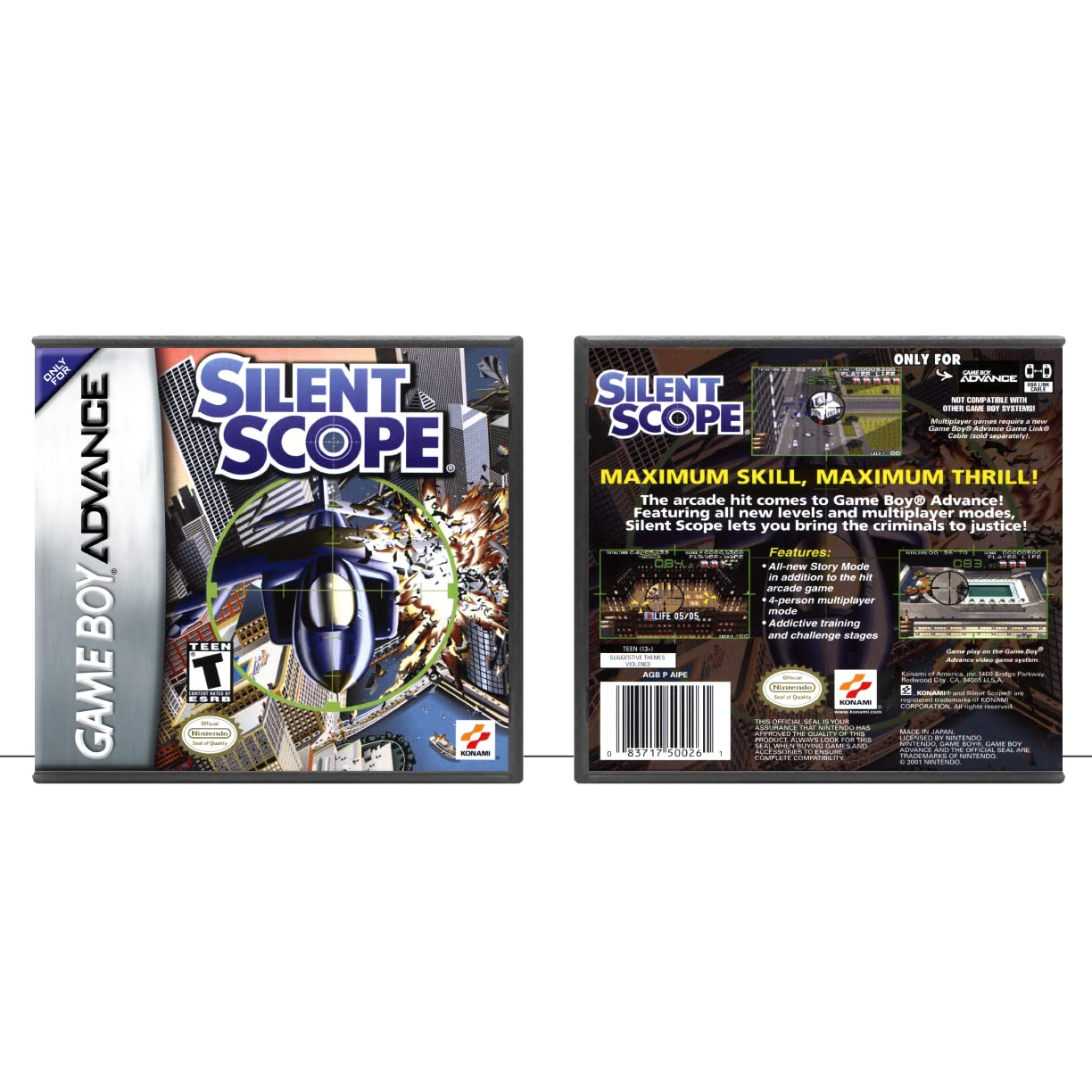 Silent Scope | (GBA) Game Boy Advance - Game Case Only - No Game