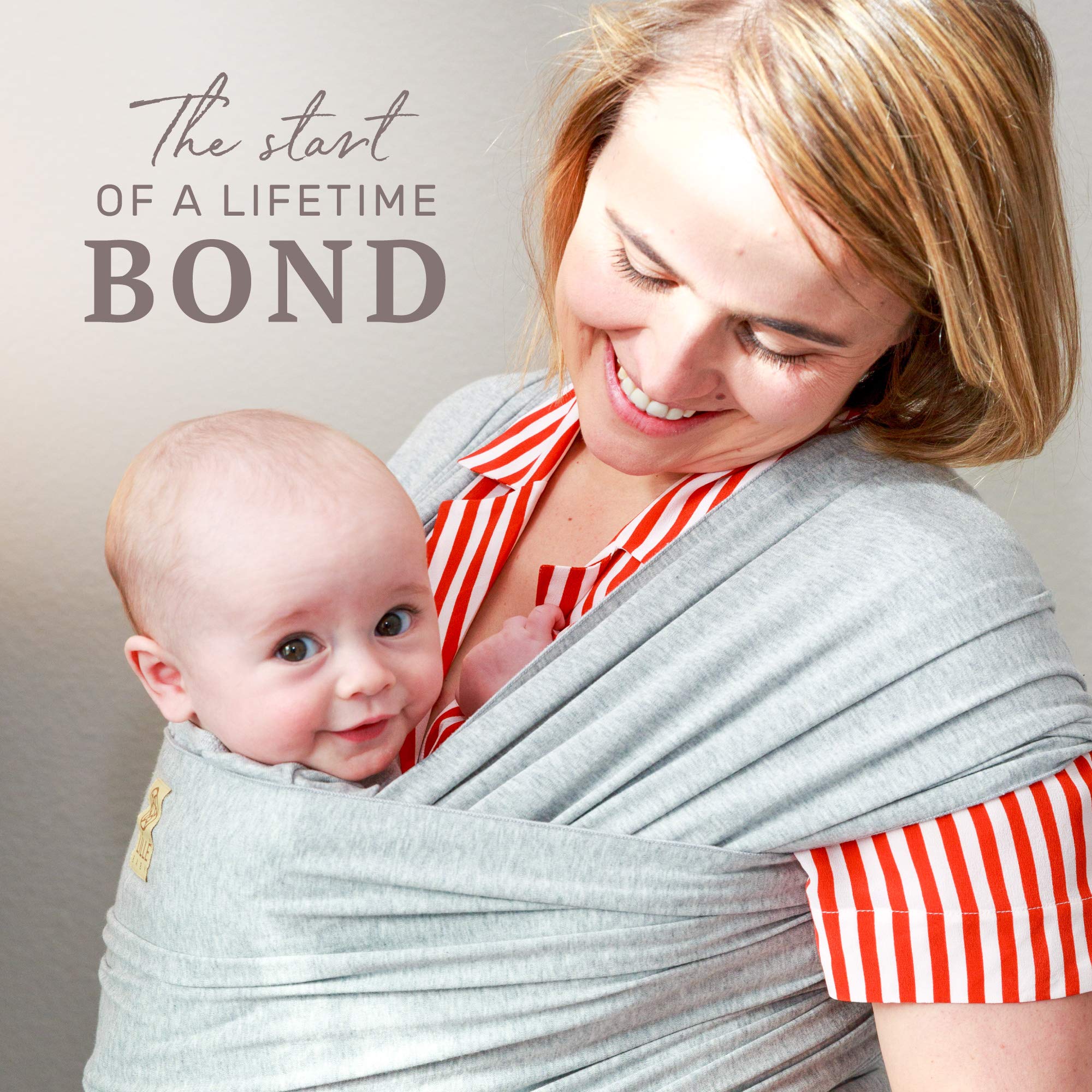 LÍLLÉbaby Tie The Knot Wrap II Ergonomic Baby Carrier Wrap for Infants Babies Toddlers, Heather Grey
