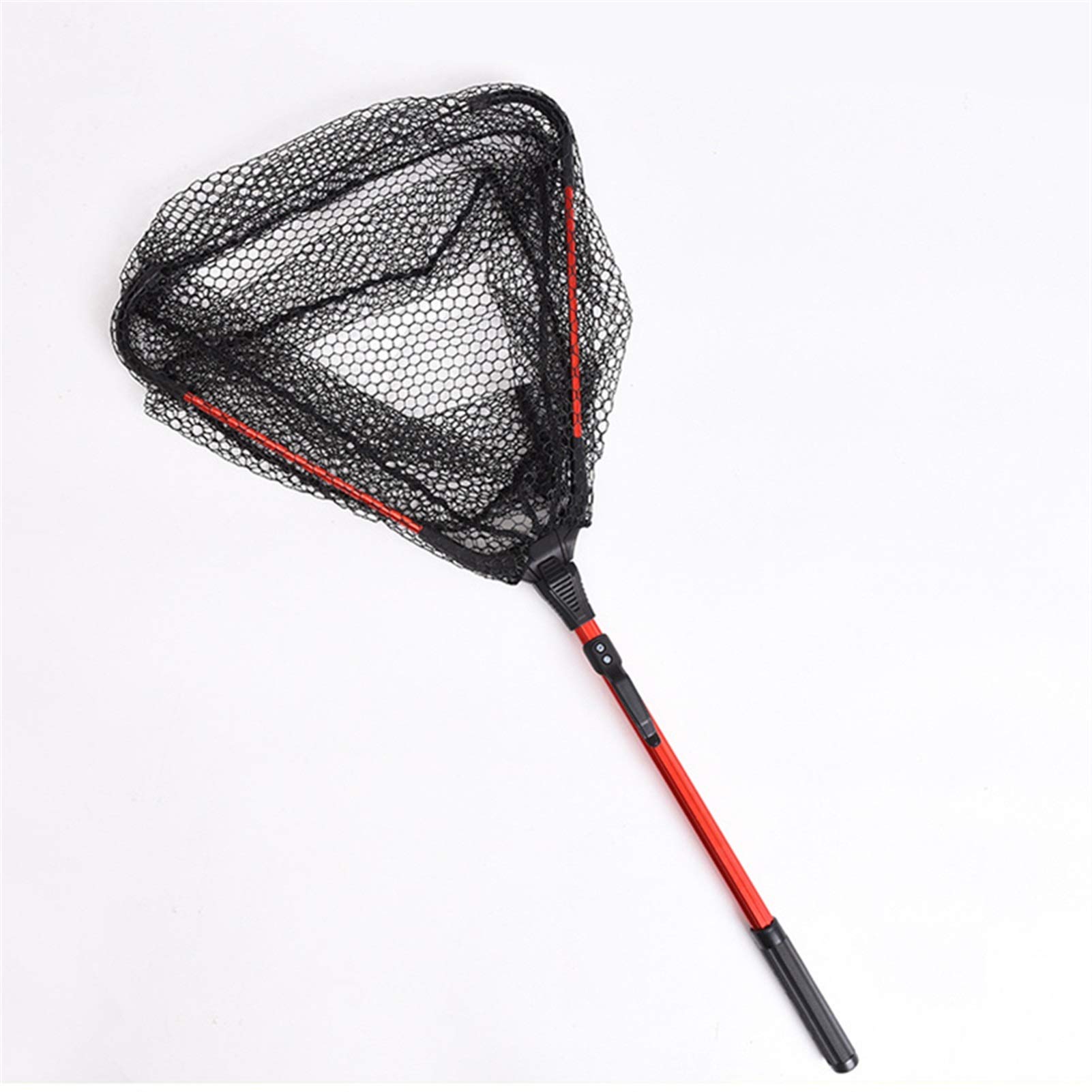 miaocheng Fishing Net Retractable Folding Fishing Brail Blue Soft Rubber Landing Net Eva Handle Fishing Nets Tools Fish Nets Accessories dad Gift (Color : Black)