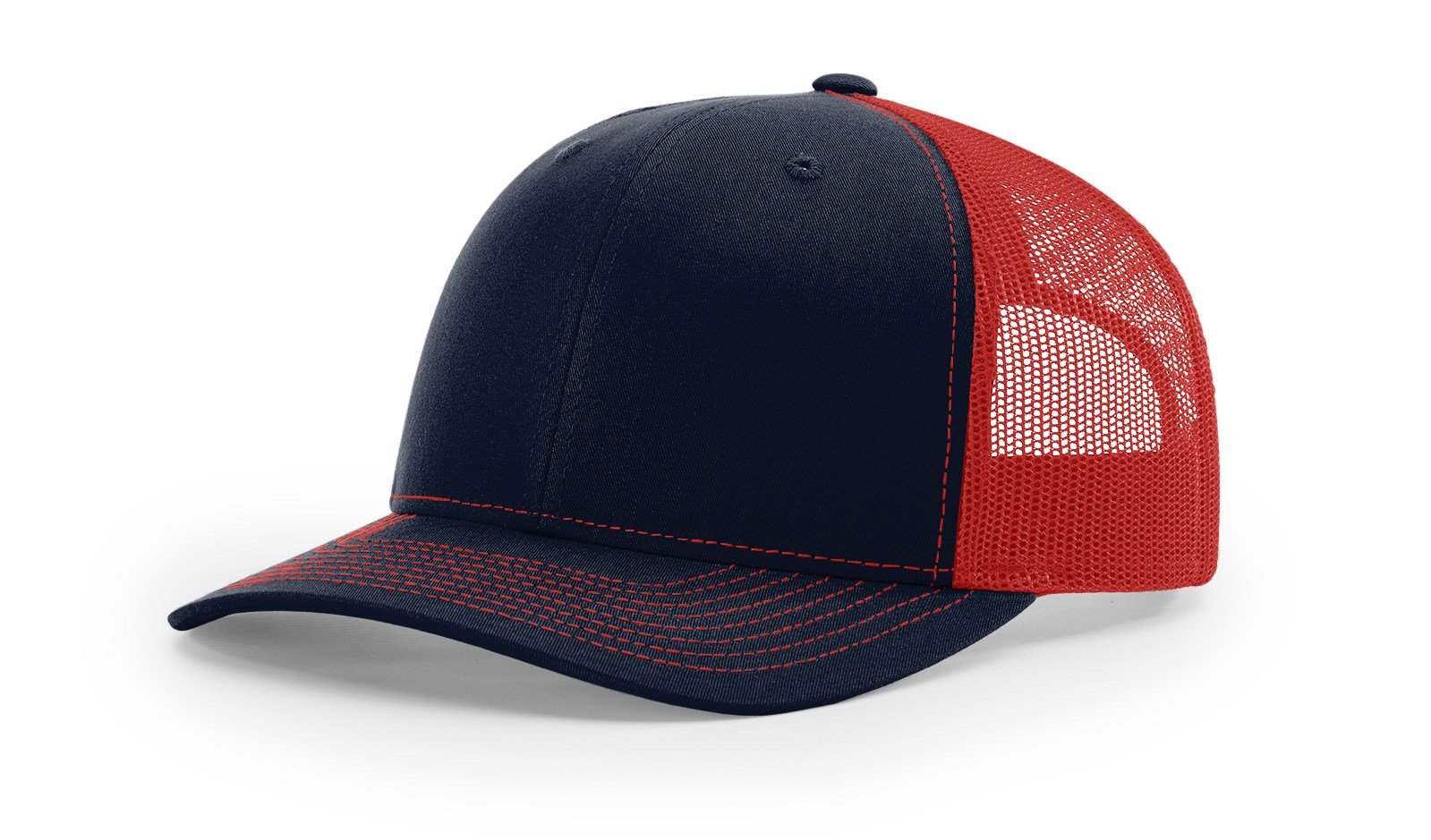 Richardson 112 Trucker Hat Snapback Custom (Navy/Red)