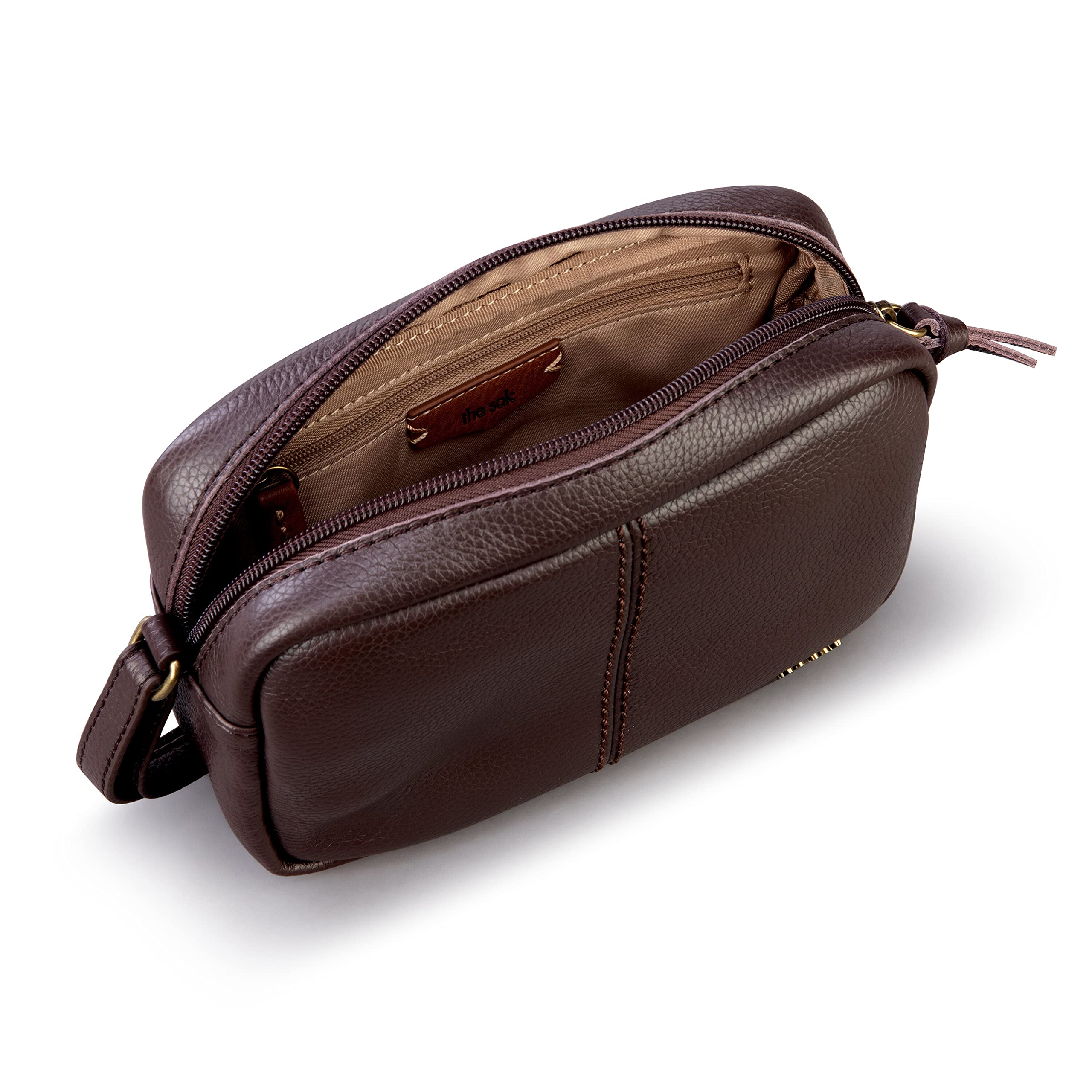 The Sak Womens De Young Leather Camera Bag, Mahogany, One Size US