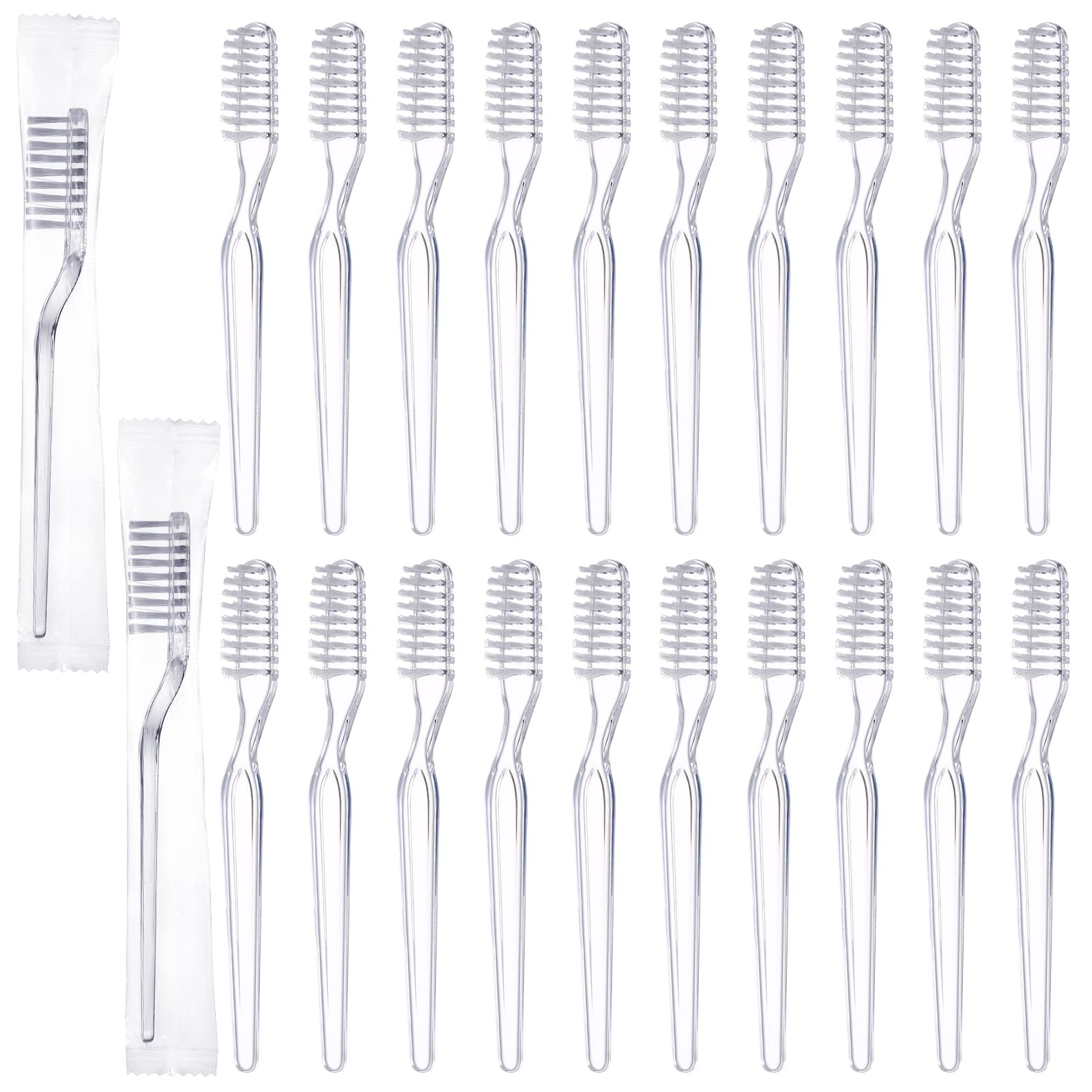 Raiten 60 Pack Disposable Toothbrush Mini Soft Bristle Toothbrush Portable Toothbrush Individually Wrapped for Travel Hotel Home