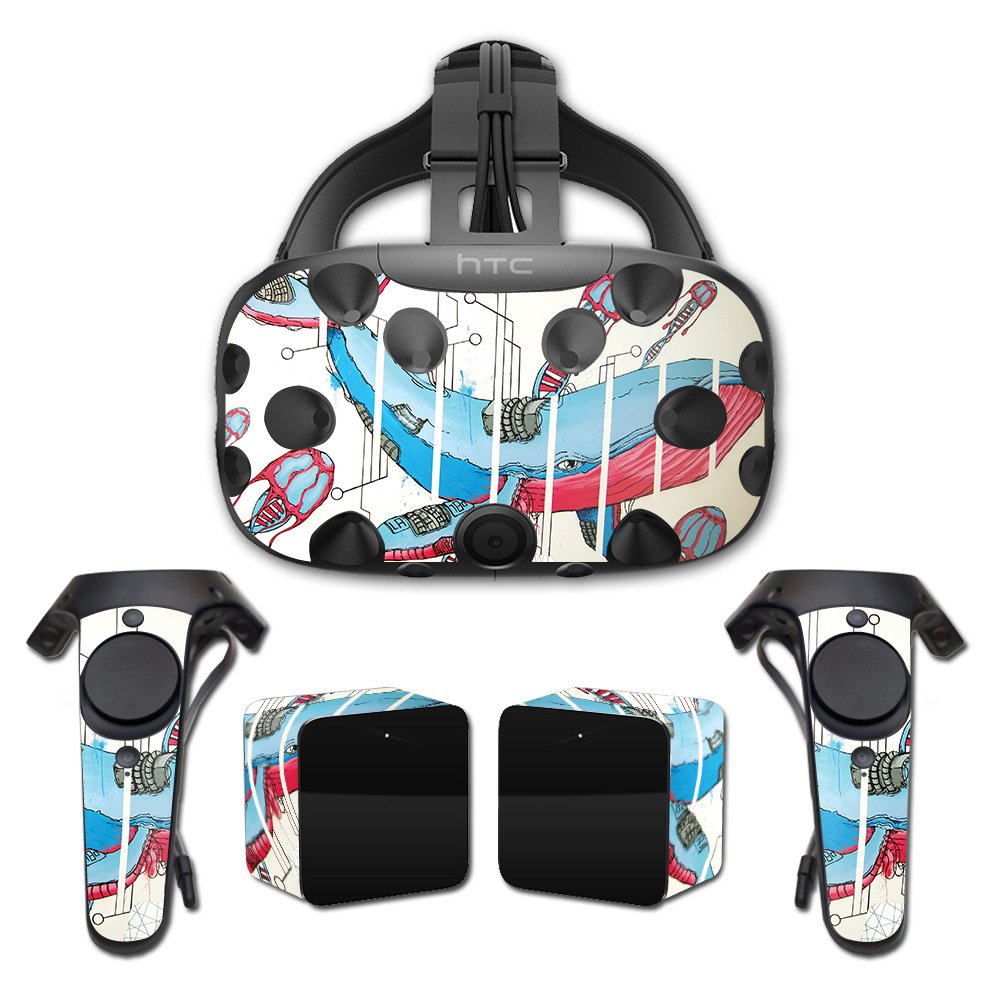 MightySkins Skin Compatible with HTC Vive Full Coverage - Robo Whale | Protective, Durable, and Unique Vinyl Decal wrap Cover | Easy to Apply, Remove, and Change Styles | Made in The USA