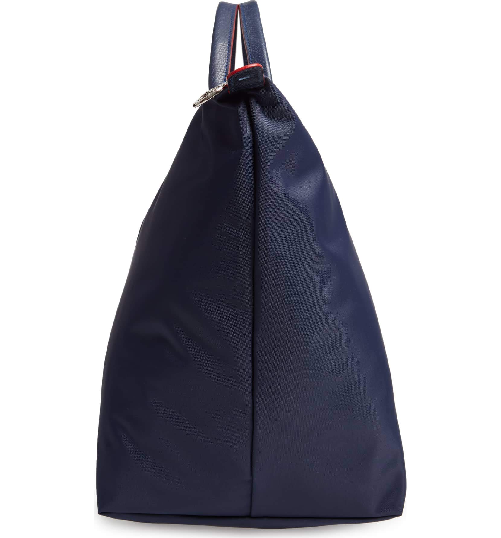 Longchamp 'Large Le Pliage Nylon Club Tote Top Handle Bag, navy