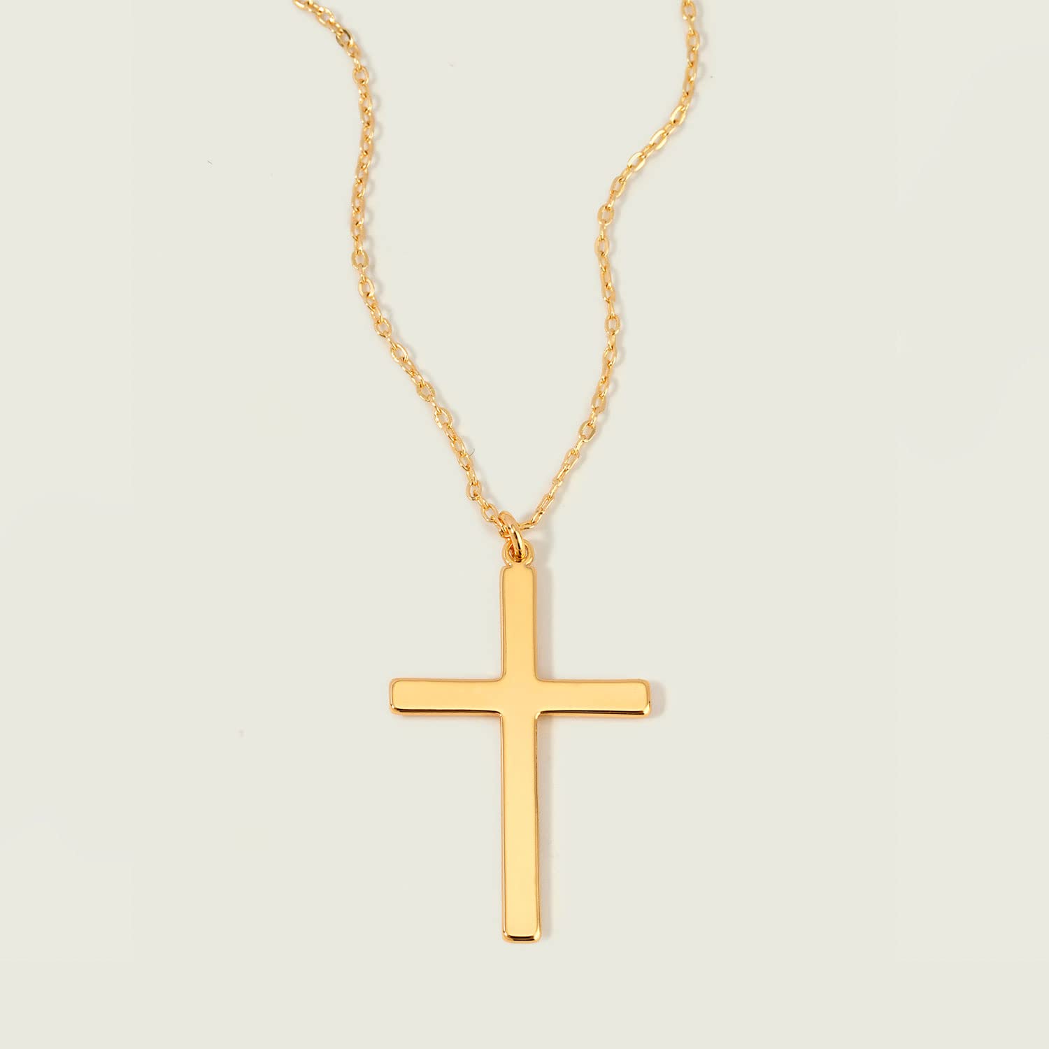 MEVECCO Dainty Gold Cross Necklace for Women,14K Gold Plated Cute Tiny Faith/Crucifix Religious Delicate Minimalist Necklace